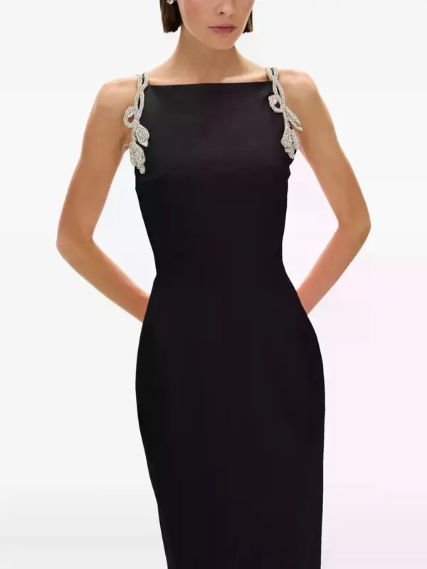 Rachel Gilbert Oryx Column Crystal-embellished Maxi Dress