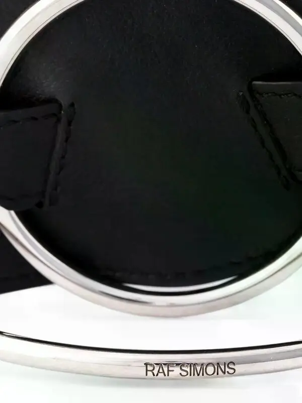 Raf Simons Leather-cuff Zip-detail Bracelet - Black