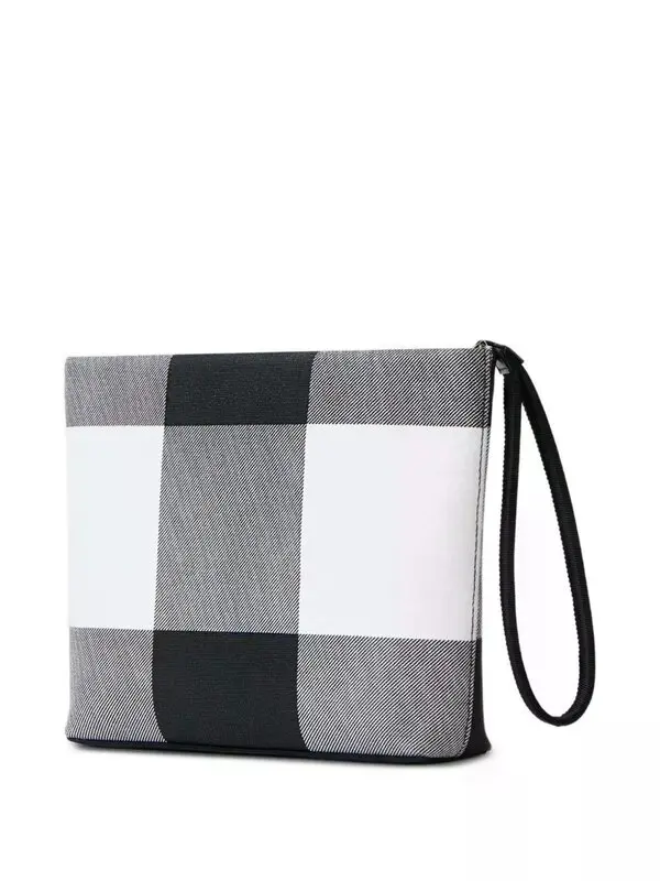 Givenchy Pouch In Checked Canvas