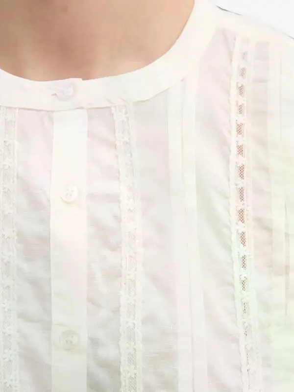 MOS MOSH Lace Panelled Shirt