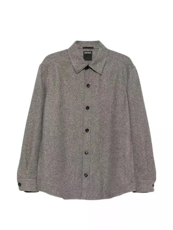 Zegna Herringbone-pattern Shirt Jacket