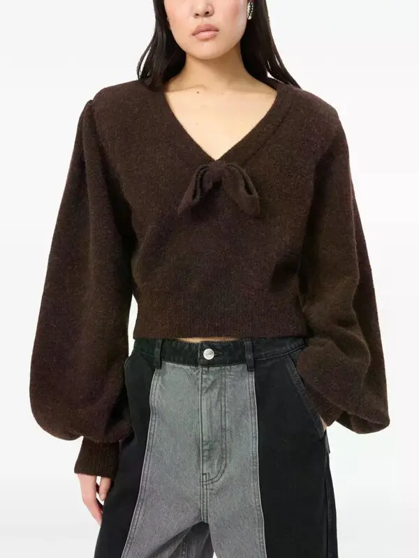 ROTATE BY BIRGER CHRISTENSEN Bow Knit Sweater