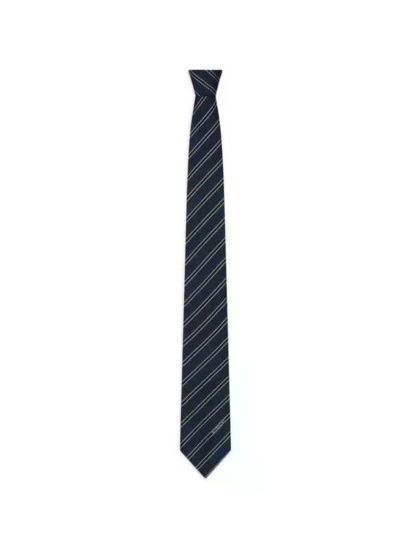 Givenchy Thin Stripes Tie In Silk Gros Grain - Blue