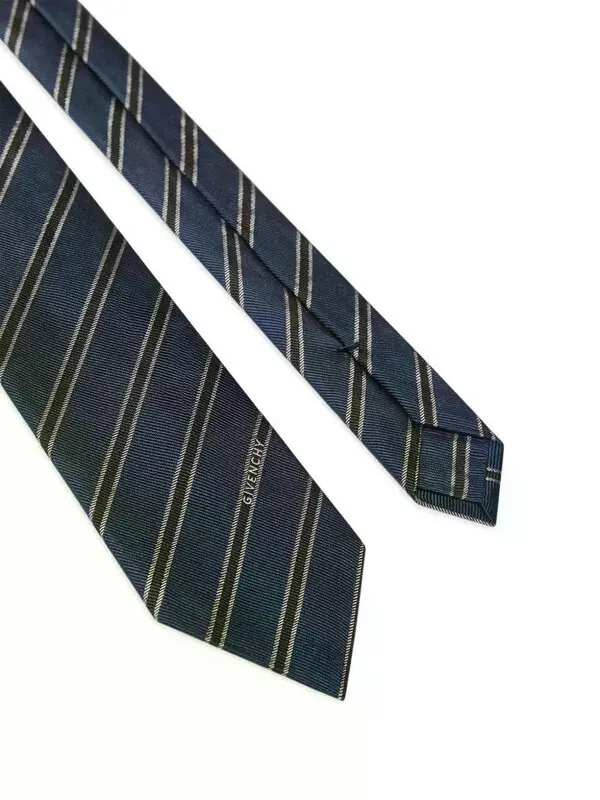 Givenchy Thin Stripes Tie In Silk Gros Grain