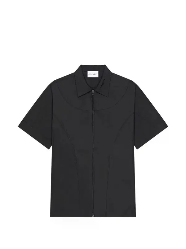 Givenchy Couture Seam Shirt With Mix Material Cut Outs