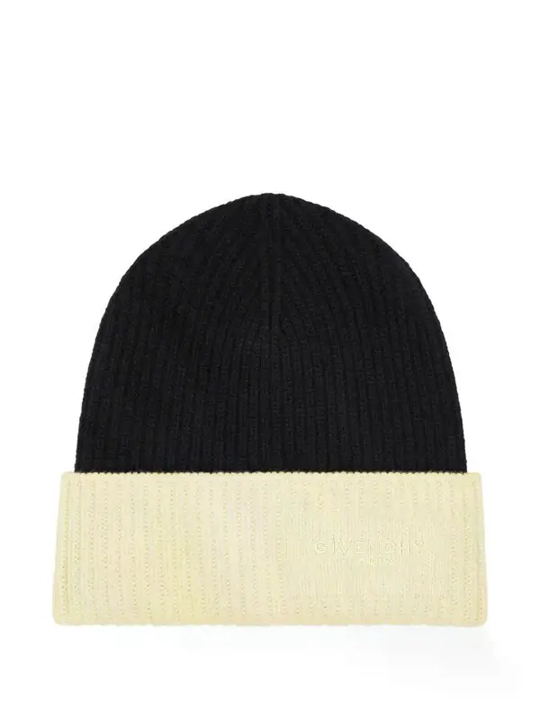 Givenchy Bicolor Beanie In Wool And Cashmere
