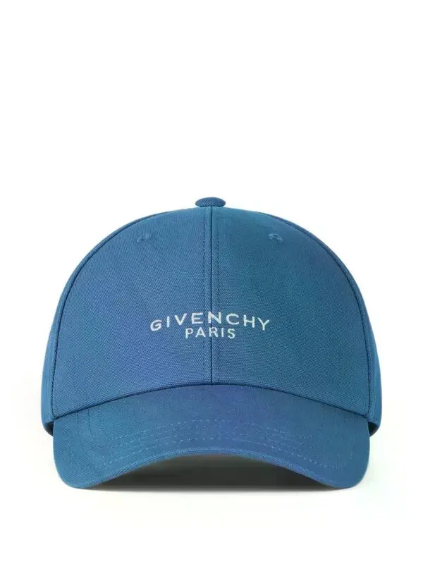 Givenchy Paris Embroidered Cap In Cotton - Blue