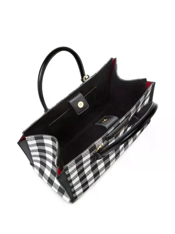 Givenchy Small Antigona Catchall Bag In Checked Canvas