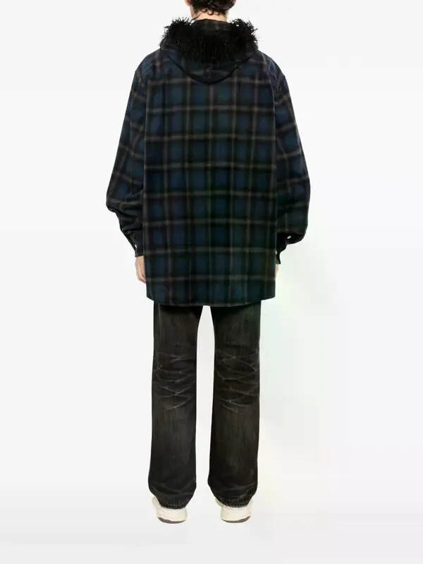 KAMIYA Feather-trim Checked Shirt