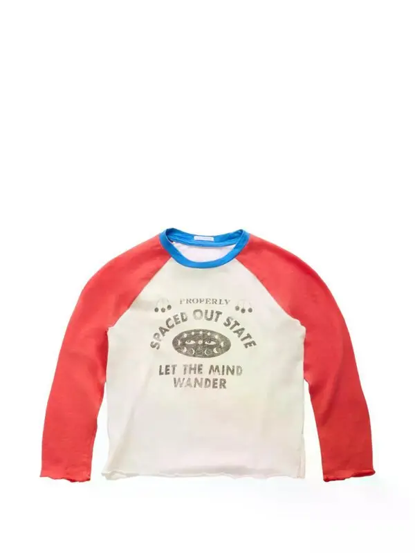 MOTHER The Vintage Sporty Concert Graphic-print T-shirt - Neutrals