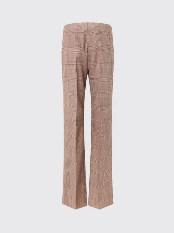 Max Mara Prince Of Wales Check Wide-leg Trousers In Virgin Wool