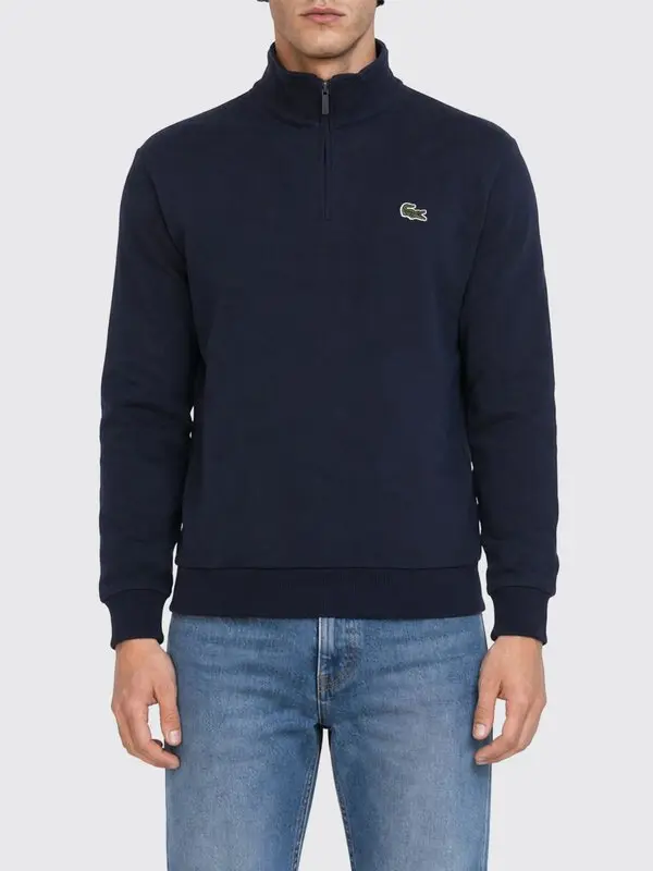 Lacoste Cotton-blend Half-zip High Neck Sweatshirt