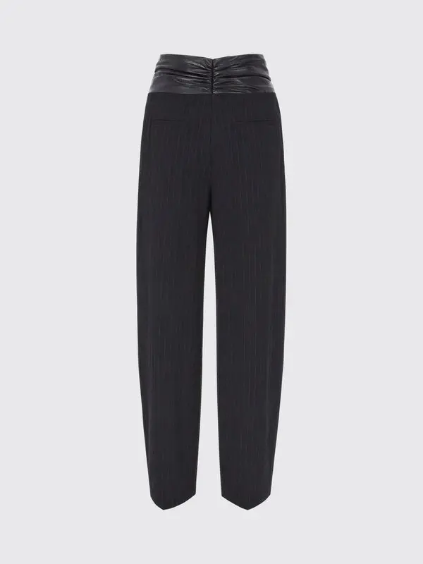 Andamane Pinstriped Wide-leg Trousers In Wool And Cotton Blend