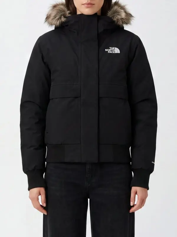 The North Face Arctic Cropped Down Jacket With Shearling Hood And Dryvent Technology