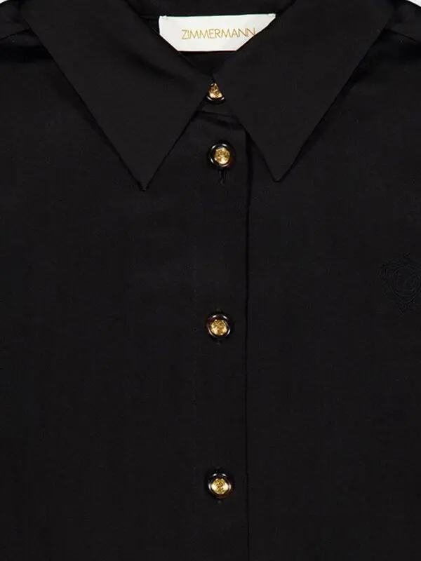 Zimmermann Long-sleeved Silk Shirt With Flared Cuffs
