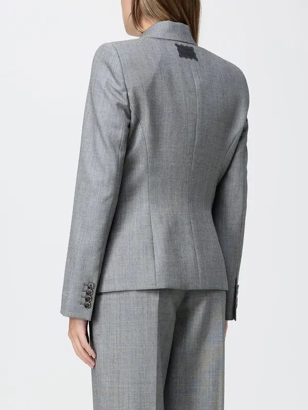 Alexander McQueen Single-breasted Short Viscose Blazer With Peak Lapels - Black