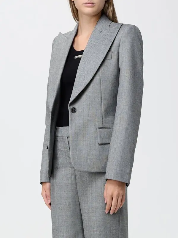 Alexander McQueen Single-breasted Short Viscose Blazer With Peak Lapels - Black