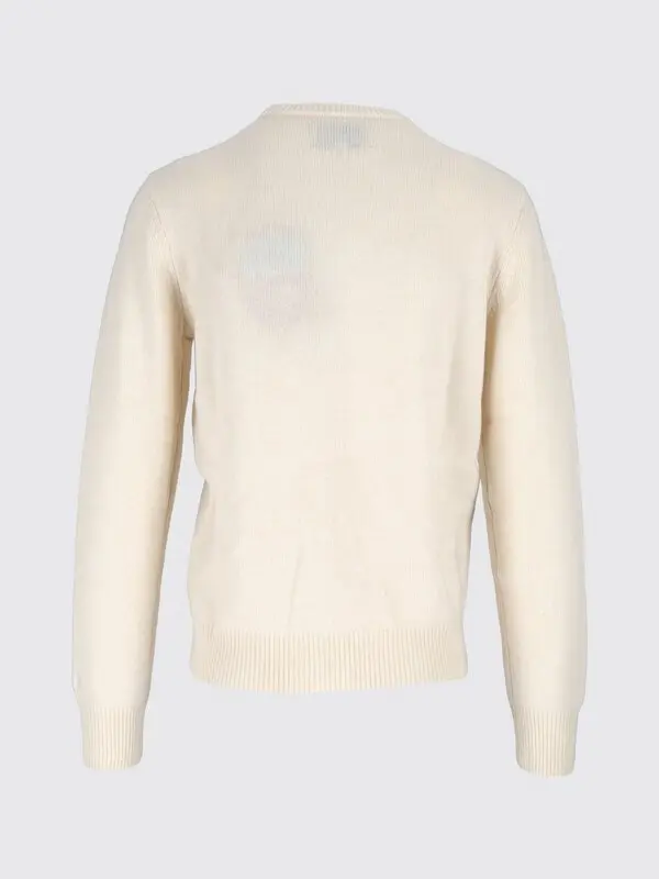 MC2 SAINT BARTH Jacquard Logo Wool And Cashmere Blend Crewneck Sweater - Cream