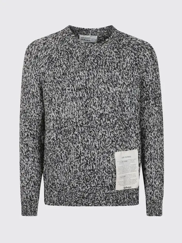 BALLANTYNE Raw Diamond Wool Blend Crewneck Sweater With Embroidered Patch