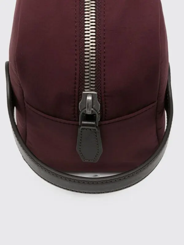 Emporio Armani Utility Nylon Beauty Case With Eagle Logo And Handle - Brown