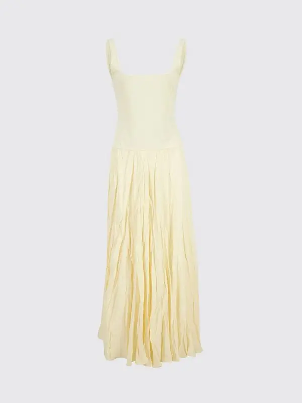 Johanna Ortiz Off-shoulder Crinkled-effect Linen And Cotton-blend Midi Dress - Ecru