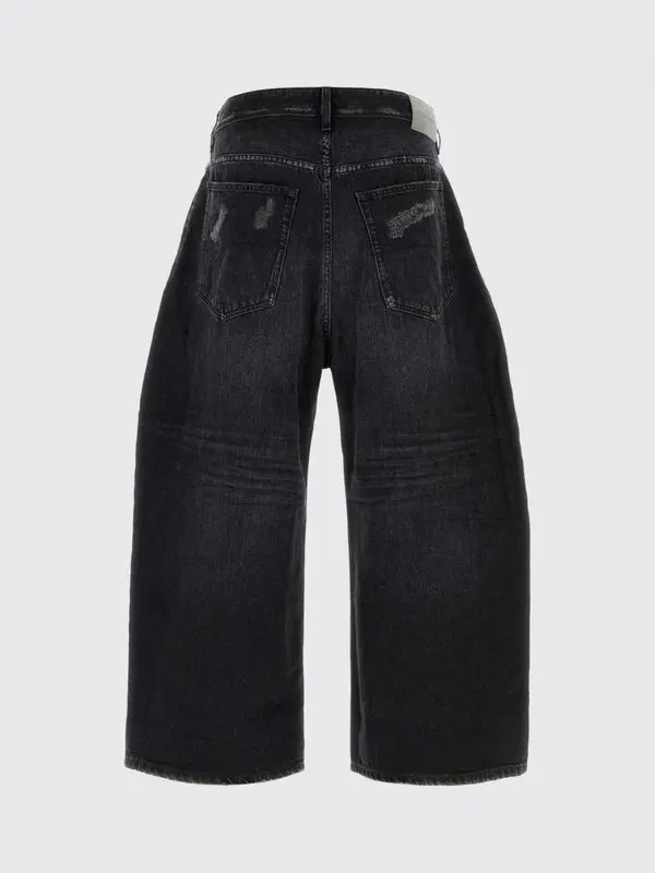 Balenciaga Cropped Wide-leg Baggy Jeans In Mid-rise Cotton Denim