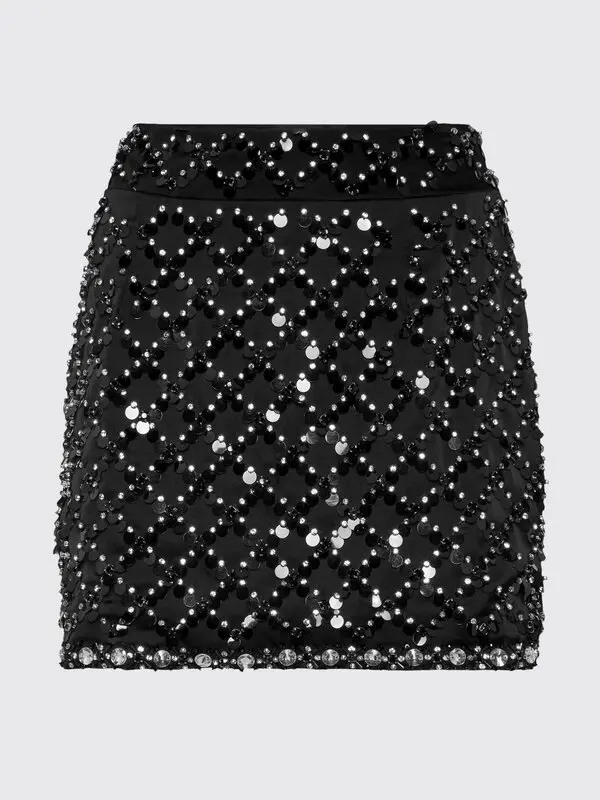 Philipp Plein Rhinestone And Bead-embellished Satin Pencil Mini Skirt