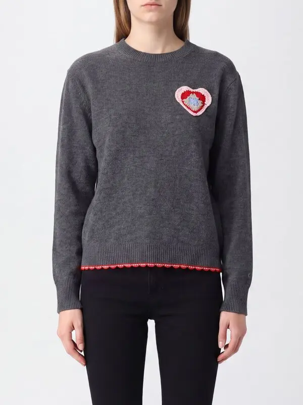 Stella McCartney Virgin Wool Crew Neck Sweater With Embroidery And Dropped Shoulders