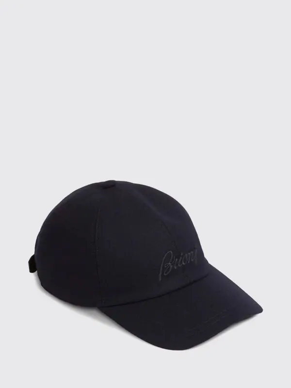 Brioni Cotton Baseball Cap With Tone-on-tone Logo And Adjustable Strap - Navy