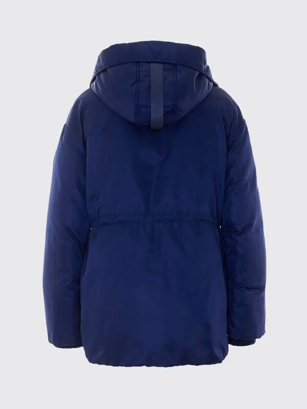 Pinko Short Satin Nylon Parka With Shearling Hood And Drawstring