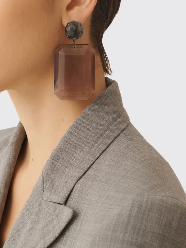Fabiana Filippi Resin Earrings With Rhinestones