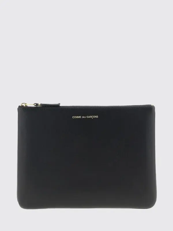 Comme Des Garçons Large Calfskin Wallet With Zip - Black