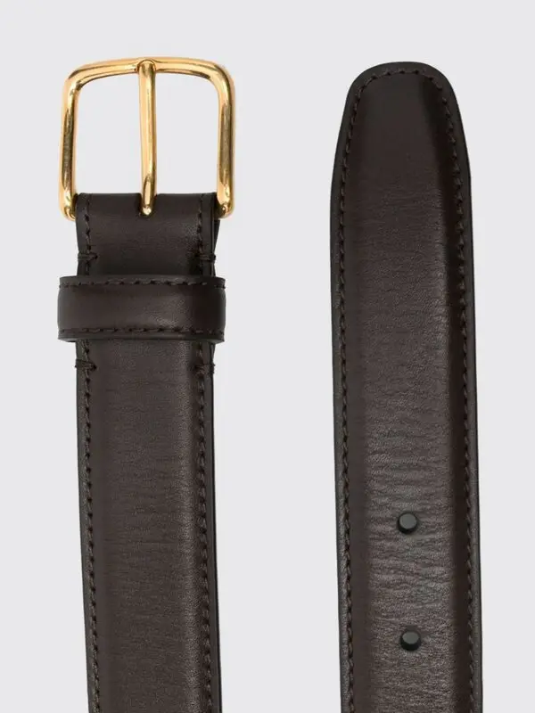 THE ROW Smooth Cowhide Leather Belt With Pin Buckle