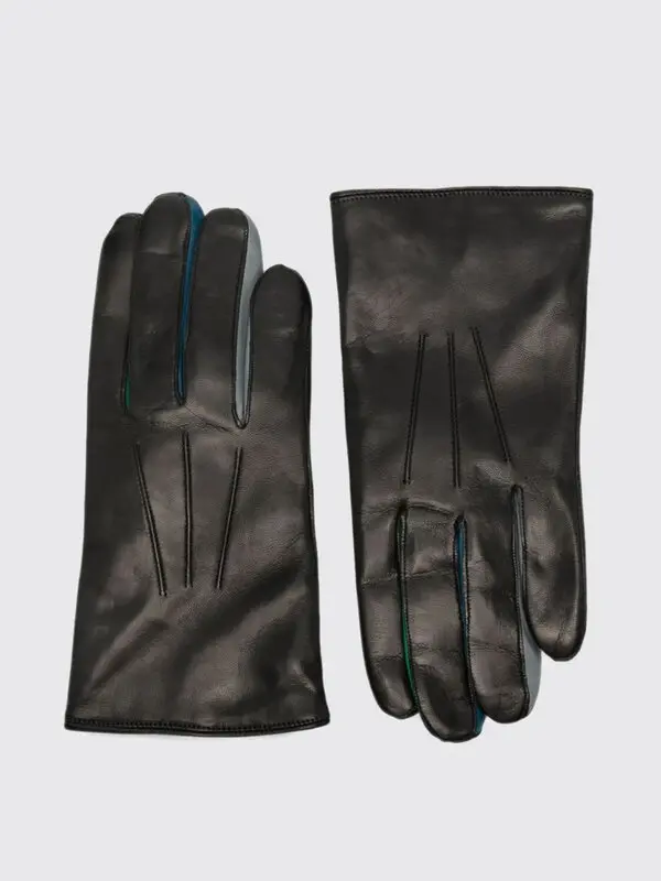 Paul Smith Classic Gloves In Smooth Leather With Contrast Piping