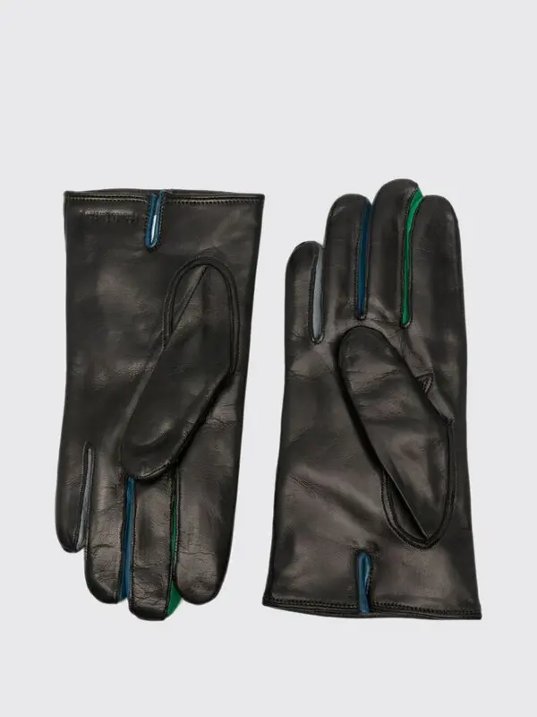 Paul Smith Classic Gloves In Smooth Leather With Contrast Piping