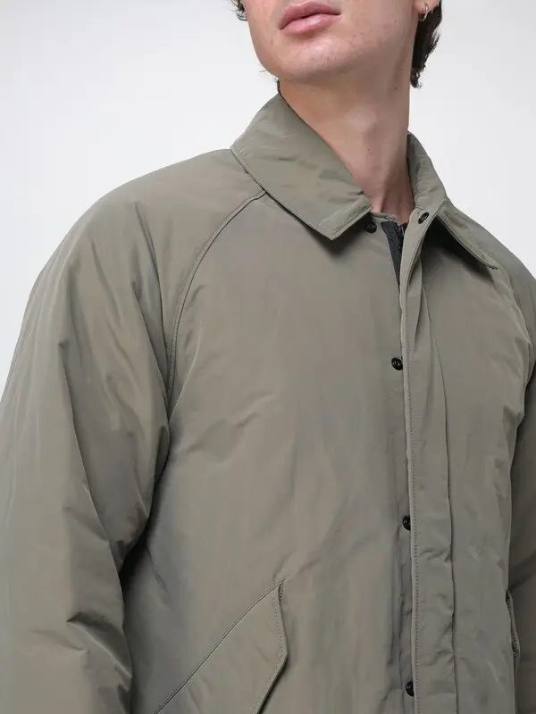 Stone Island Single-breasted Knee-length Trench Coat In Nylon With Logo Patch - Green