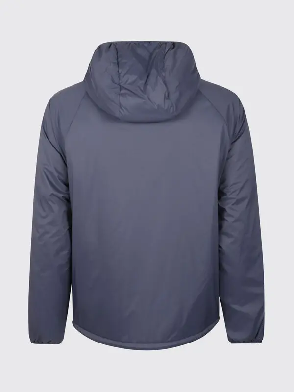 Burberry Hooded Nylon Windbreaker Jacket With Ekd Logo - Navy