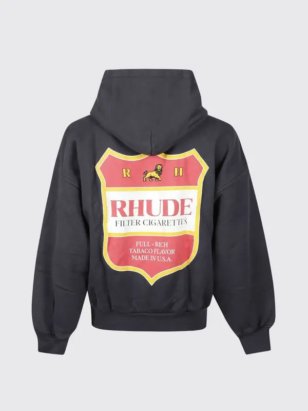 Rhude Cotton Hoodie With Contrast Back Logo