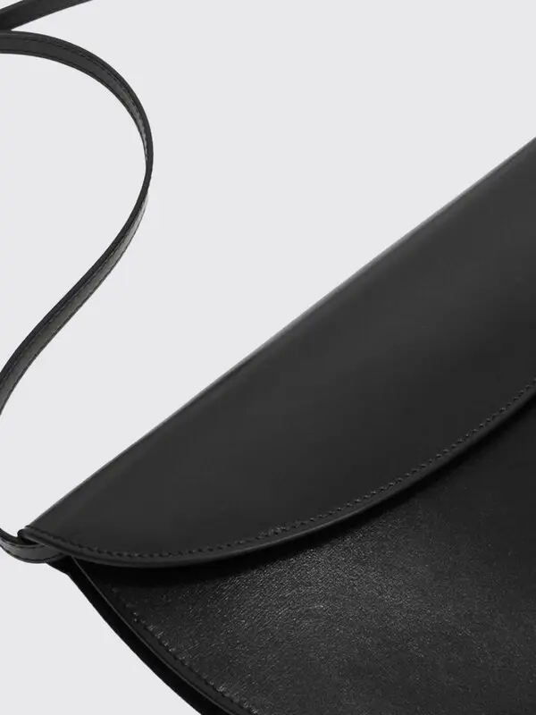JIL SANDER Small Crossbody Bag In Calfskin Leather With Laminated Logo And Flap