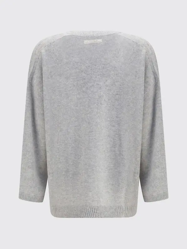Fabiana Filippi Pure Cashmere Cardigan With Knot Charm And Patch Pockets