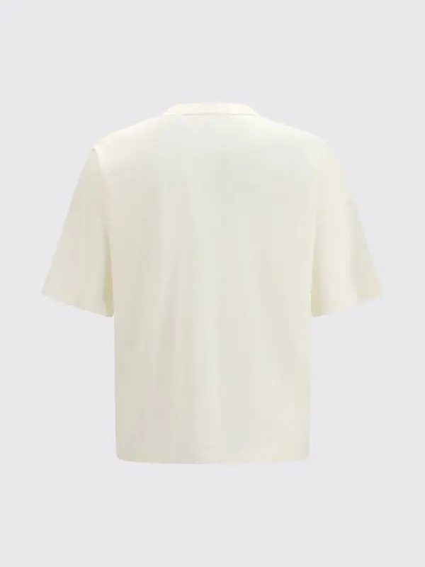 Palm Angels Contrast Front Logo Print Cotton Crewneck T-shirt
