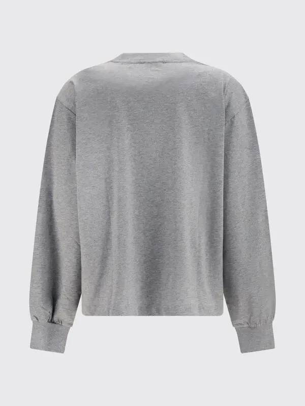 GANNI Long-sleeved T-shirt In Cotton With A Graffiti-style Teddy Bear Print