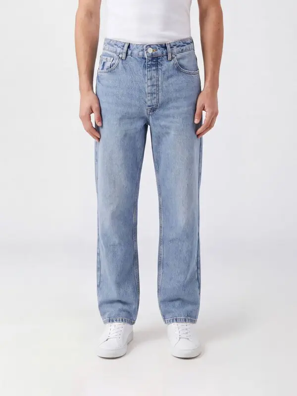 REPRESENT Mid-rise Wide Leg Jeans In Cotton Denim