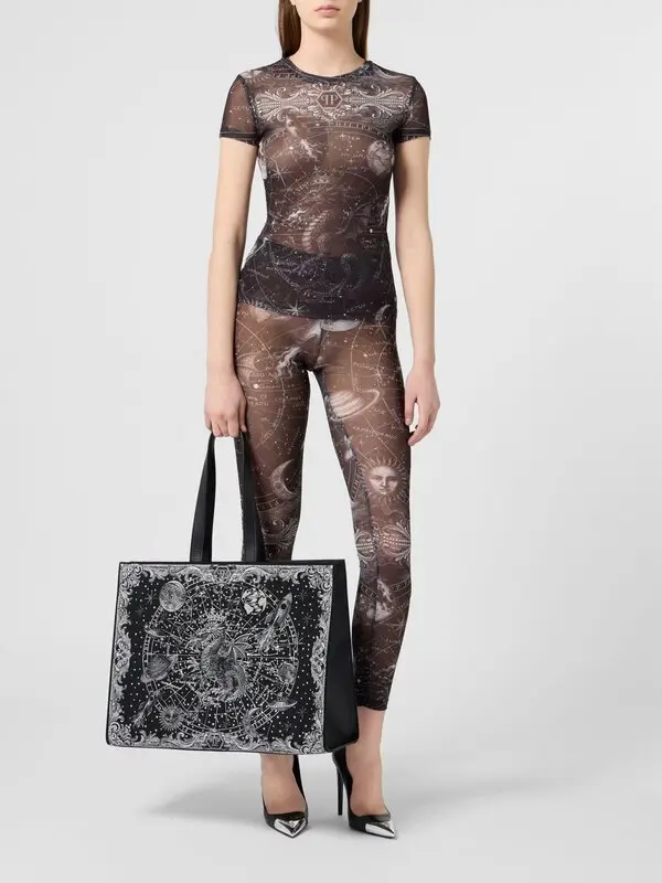 Philipp Plein Zodiaco Slim Fit T-shirt In Polyester With A Graphic Print