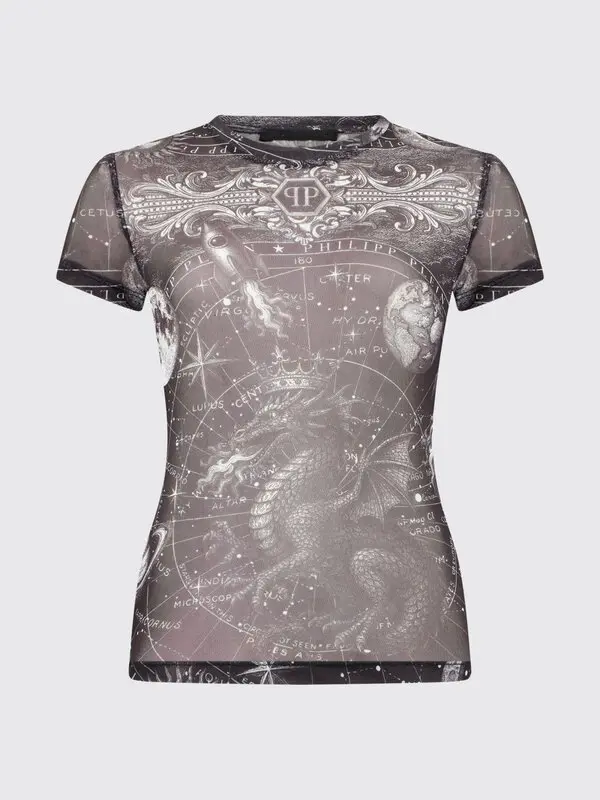 Philipp Plein Zodiaco Slim Fit T-shirt In Polyester With A Graphic Print
