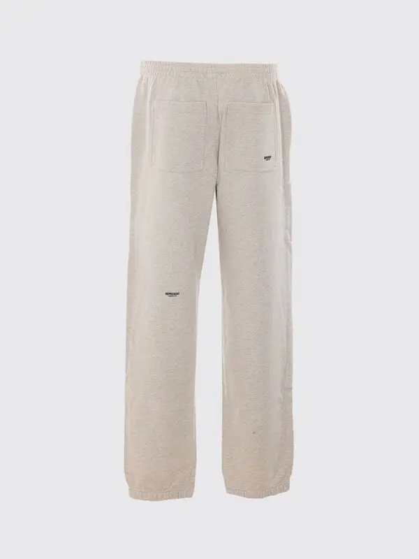 REPRESENT Contrast Embroidered Logo Cotton Jogging Trousers - Beige