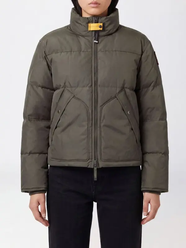 PARAJUMPERS Mallery Short Quilted Nylon Down Jacket With High Neck - Olive