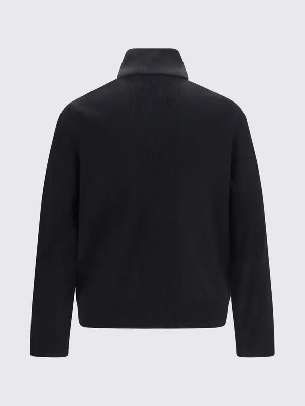 Moose Knuckles Down Jacket With Knit Panels And A Turtleneck Collar