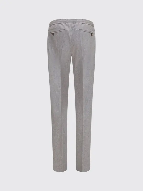 PT TORINO Slim Fit Wool Jogging Trousers With Drawstring Waist - Gnawed Blue