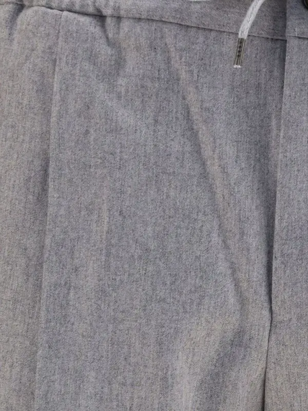PT TORINO Slim Fit Wool Jogging Trousers With Drawstring Waist - Gnawed Blue